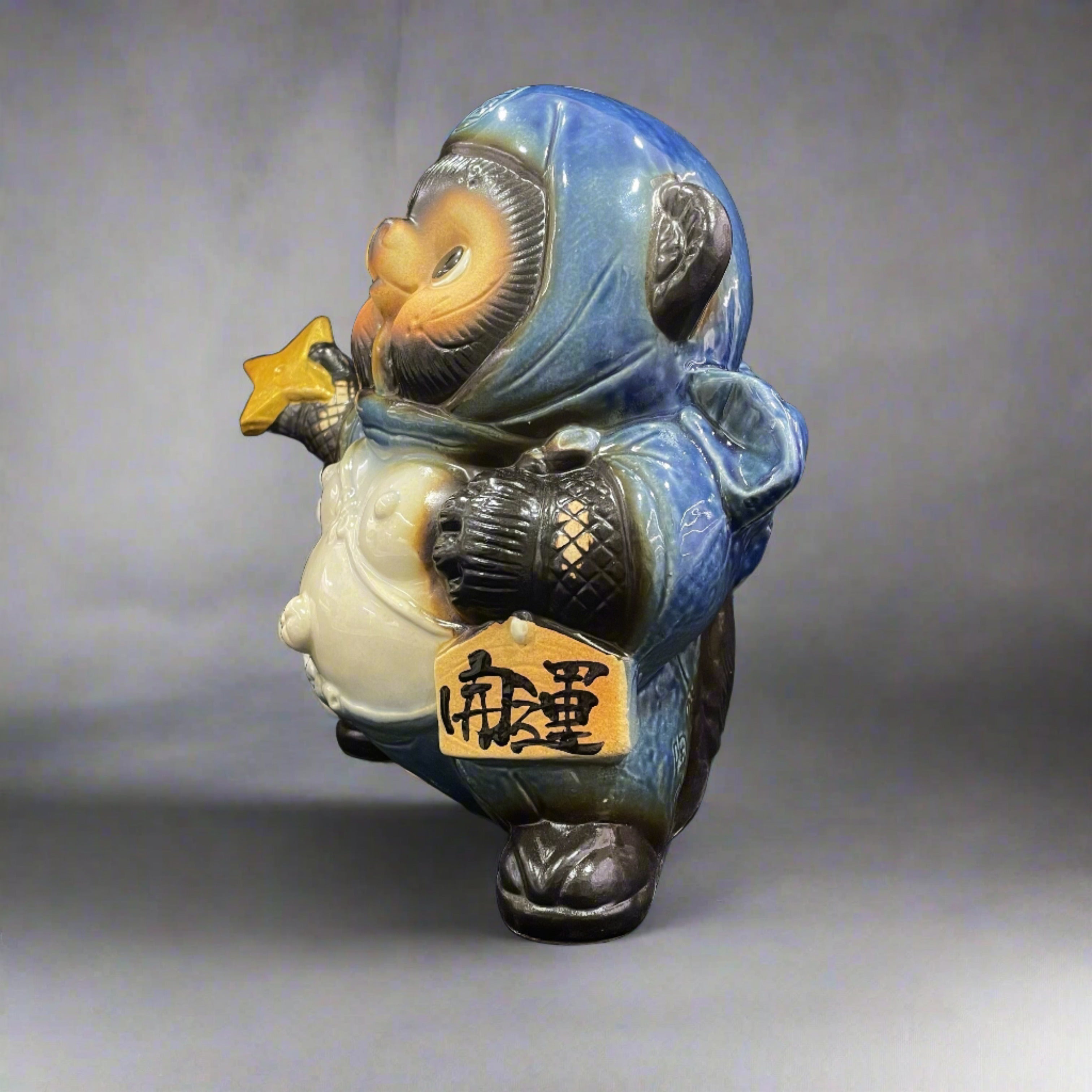 Shigaraki-ware Ninja Tanuki Statue Large - Blue – Kakumei