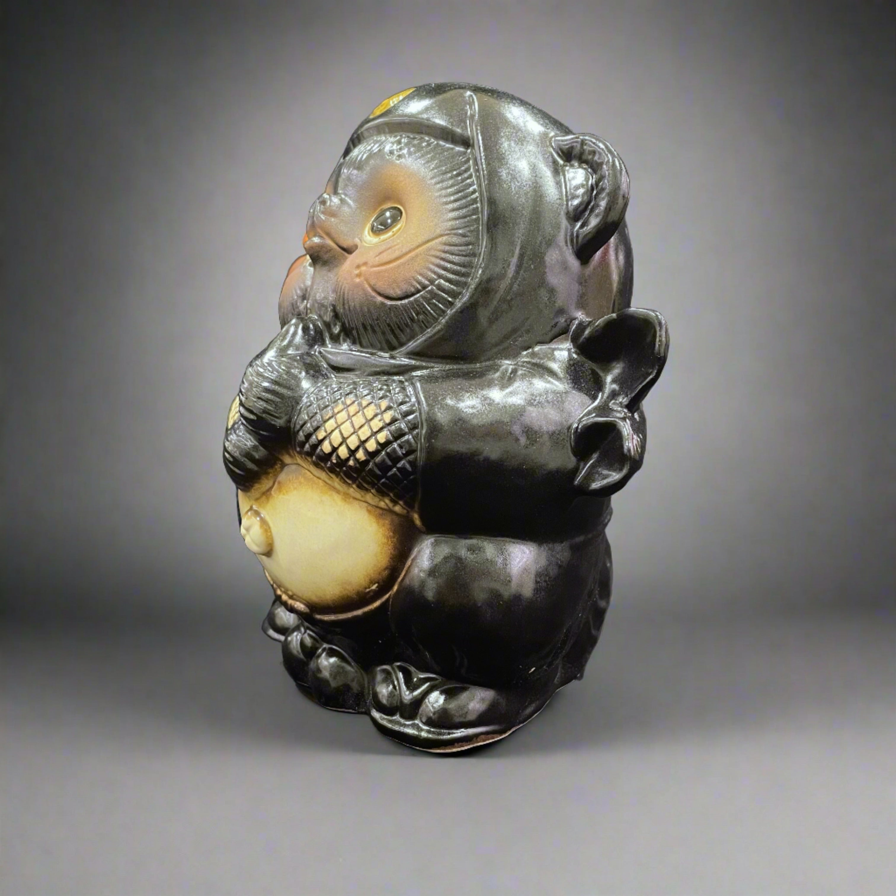 Shigaraki-ware Ninja Tanuki Statue Small - Black – Kakumei