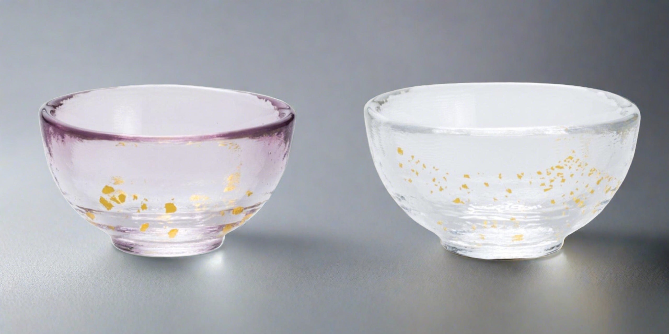 Hirota Gold Leaf Glass Sake Cup - Clear / Purple – Kakumei